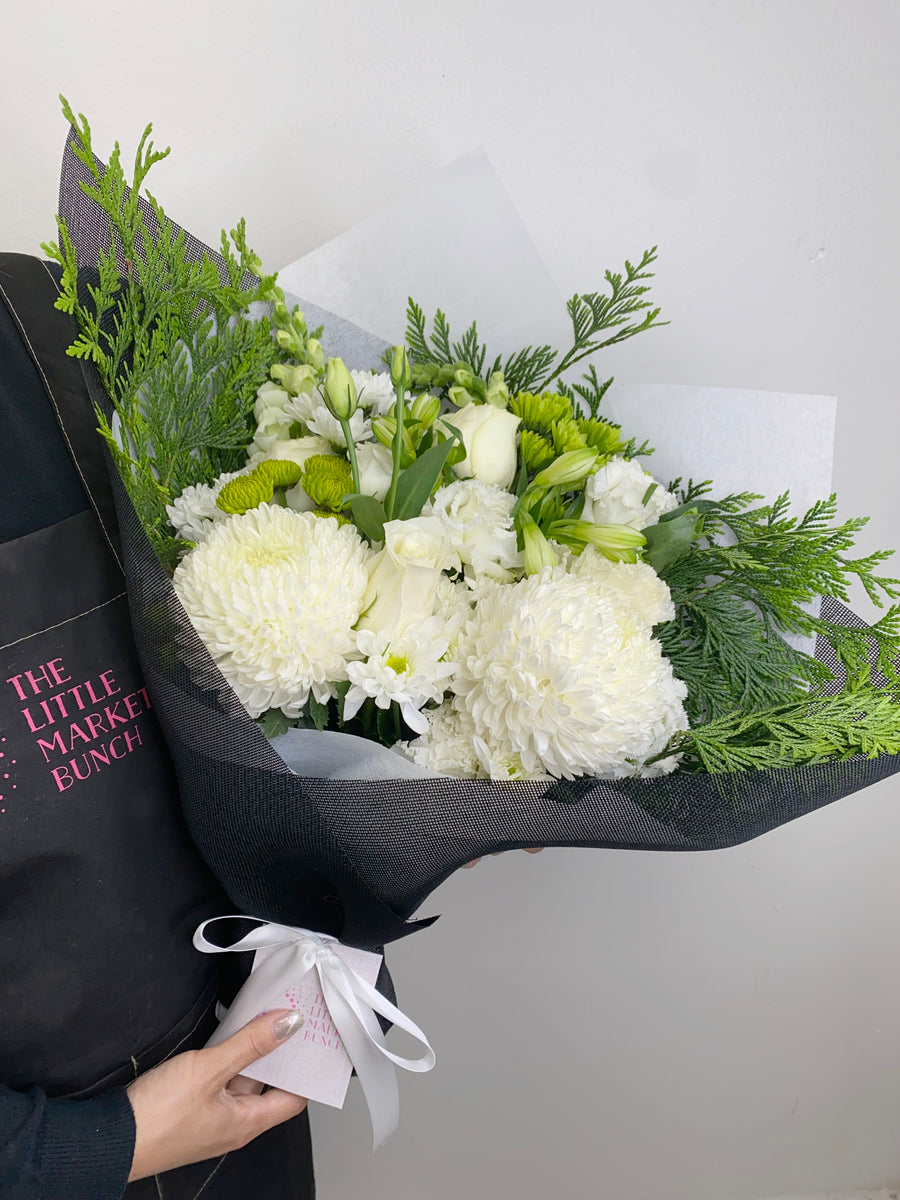 White Sympathy Bouquet | The Little Market Bunch | Melbourne