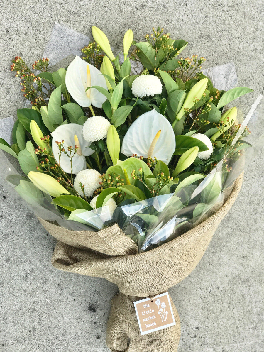 White Sympathy Bouquet | The Little Market Bunch | Australia